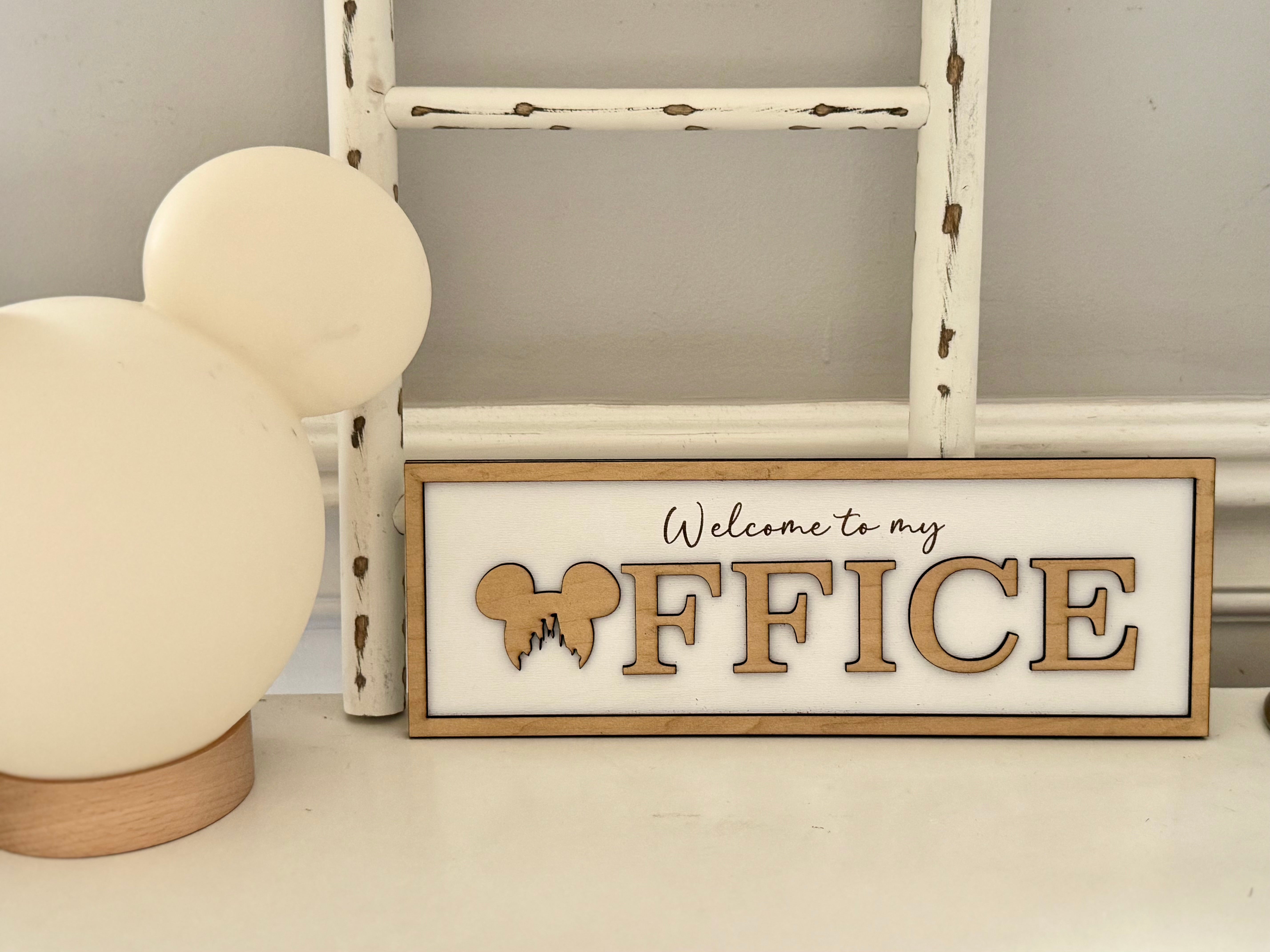 Welcome to my Office - Disney Lover Office Decor - Desk Decor ...